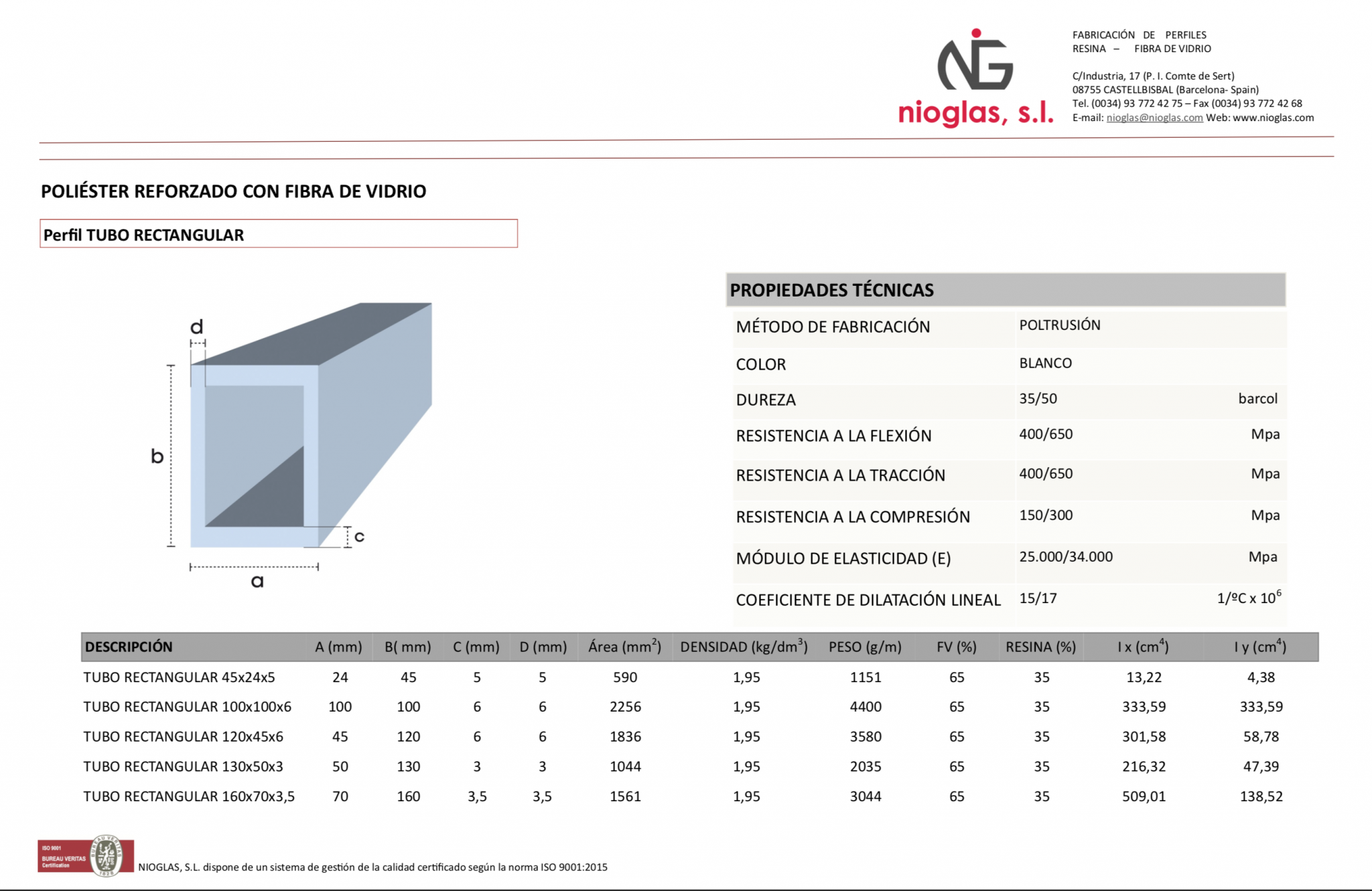 TUBO RECTANGULAR - Fabricante de Perfiles PRFV, Barandillas en España ... TUBO RECTANGULAR - Fabricante de Perfiles PRFV, Barandillas en España ...